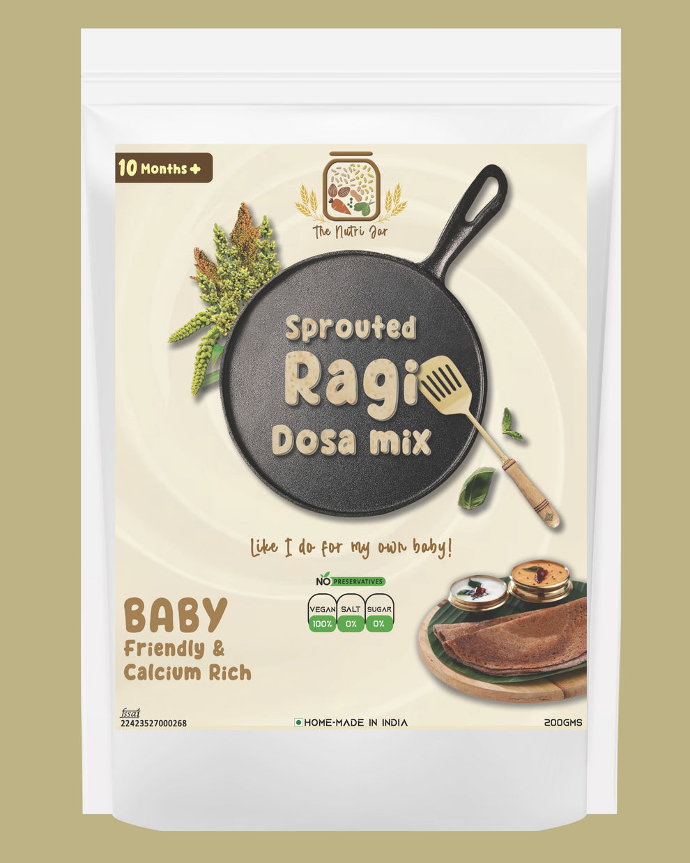Sprouted Ragi Dosa Mix(200g) – The Nutri Jar