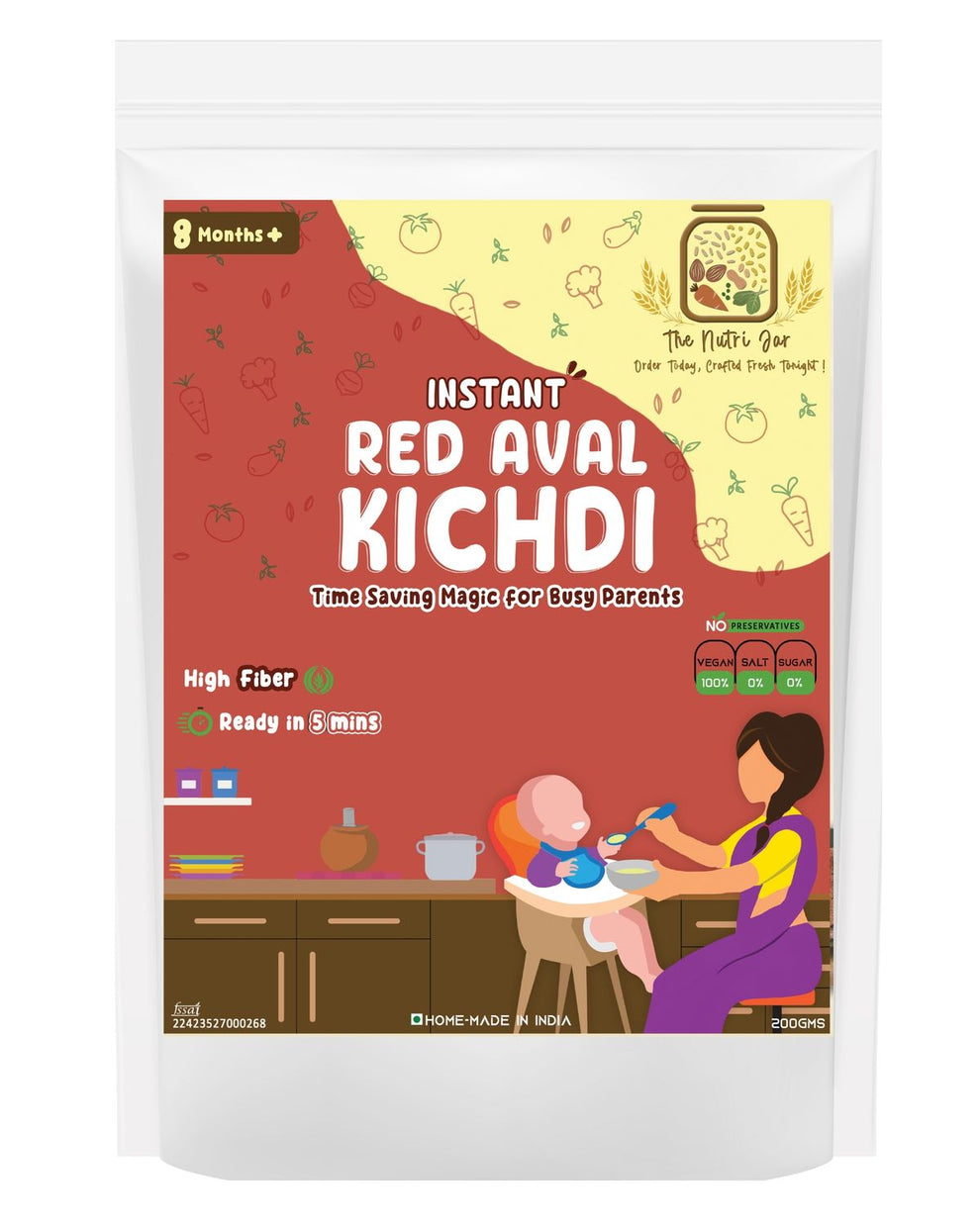 Instant Red Aval Kichdi(200g) – The Nutri Jar